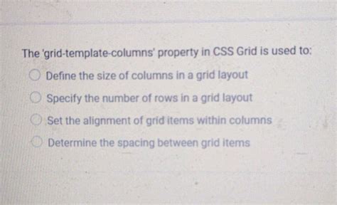 The Grid Template Columns Property In CSS StudyX