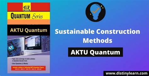 Civil Sustainable Construction Methods Aktu Quantum Series Pdf Free