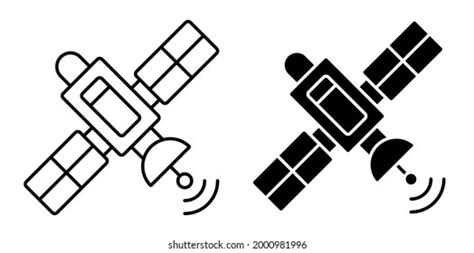 Satellite Liner Icon Vector Set Stock Vector Royalty Free 2481401491 Shutterstock