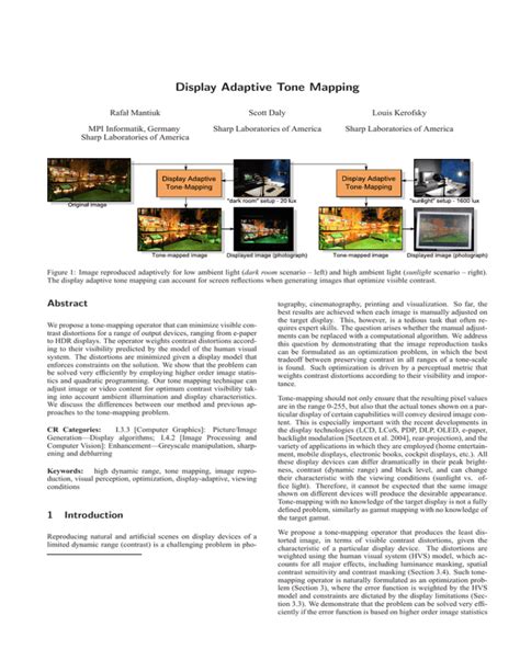 Display Adaptive Tone Mapping