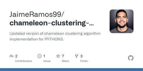Github Jaimeramos99chameleon Clustering For Python Updated Version Of Chameleon Clustering