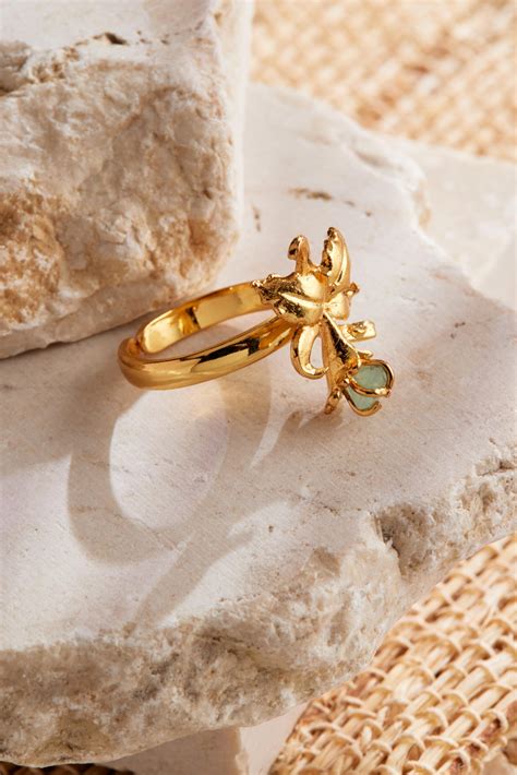 Anillo Mini Catleya Esmeralda Cativo