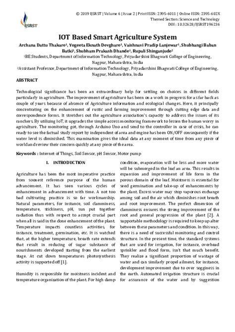 Pdf Review On Iot Based Smart Agriculture System