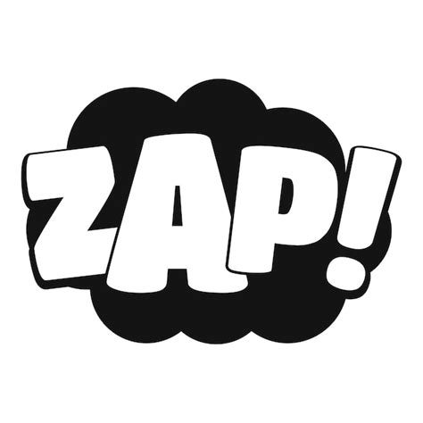 Icône De Bande Dessinée Boom Zap Illustration Simple De Licône De