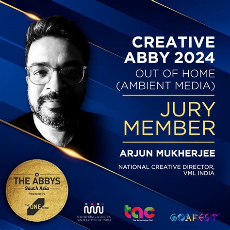 Arjun Mukherjee On Linkedin Abby2024 Goafest Outofhome Ambientmedia Judging