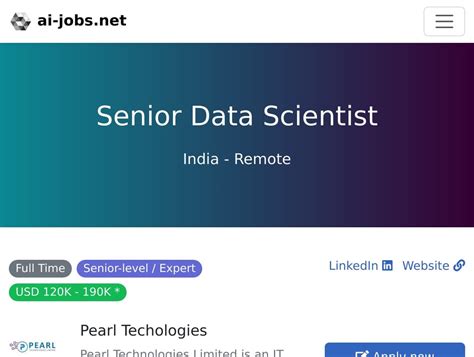 Hiring Senior Data Scientist Remote Raimljobs