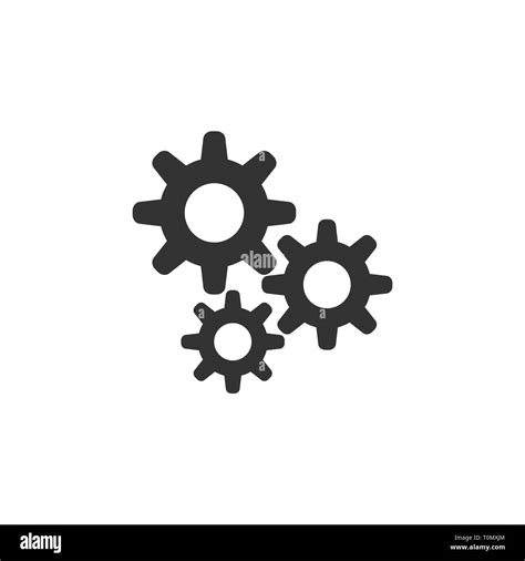 Setting Icon Flat Style Design Vector Stock Vector Image Art Alamy