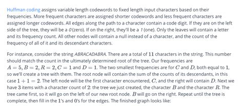 Solved Huffman Coding Assigns Variable Length Codewords To