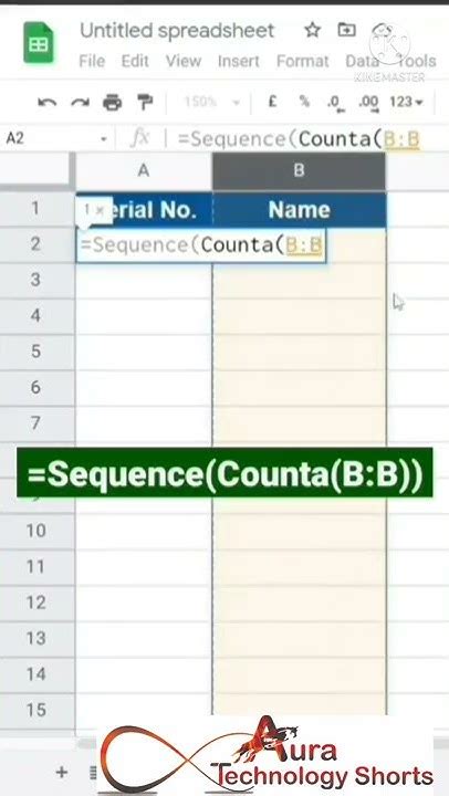 automatic serial numbers in excel shorts viralshorts