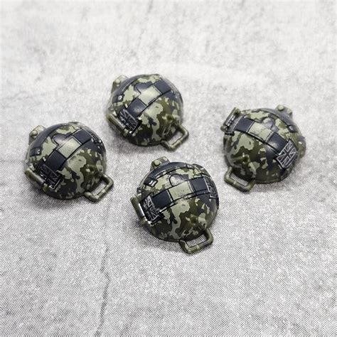 4 Pack Custom Spec Ops Helmet Camo Lot For Lego Minifigures Ga51005 Blocks Compatible