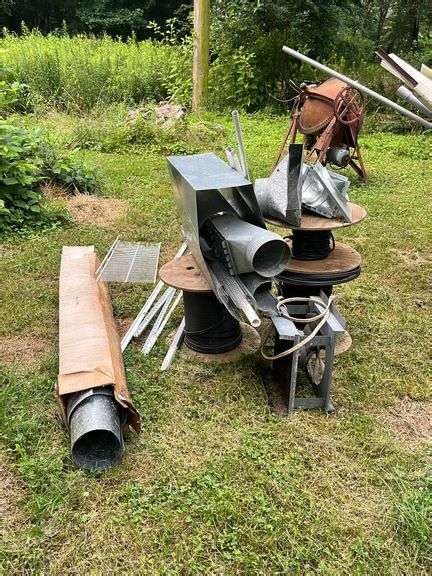 3 Spools Of Wire Exhaust Fan Chimney Pipe Siding Baer Auctioneers