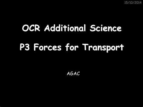 PPT OCR Additional Science PowerPoint Presentation Free Download ID