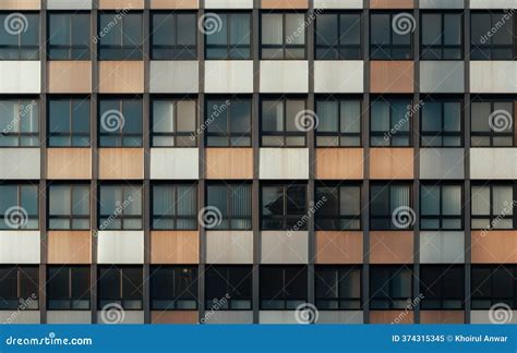 Geometric Building Facade With Triangular Shapes Royalty Free Stock