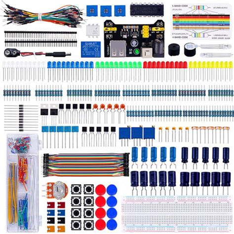 Electronic Component Super Kit With Resistor Transistor Rgb Capacitor Led Buzzer Switch