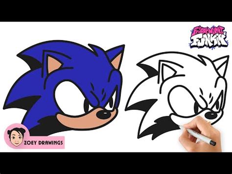 HOW TO DRAW SONIC FAKER Sonic ERR Friday Night Funkin FNF Easy Drawing Видео