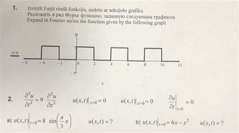 Solved Izvirzīt Furjē Rindā Funkciju Uzdoto Ar Sekojošo