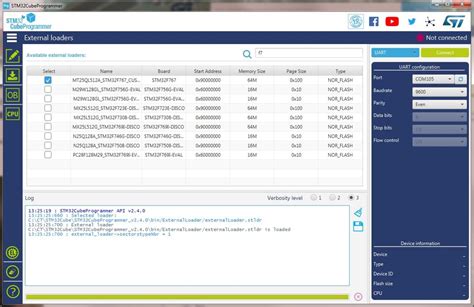 Solved Solved External Loader Not Recognized By Stm32cu