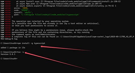安装typescript时npm Install G Typescript报错npm Install Typescript Csdn博客 安装typescript时npm Install G Typescript报错npm Install Typescript Csdn博客