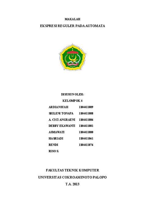 Doc Autoamata Ekspresi Reguler