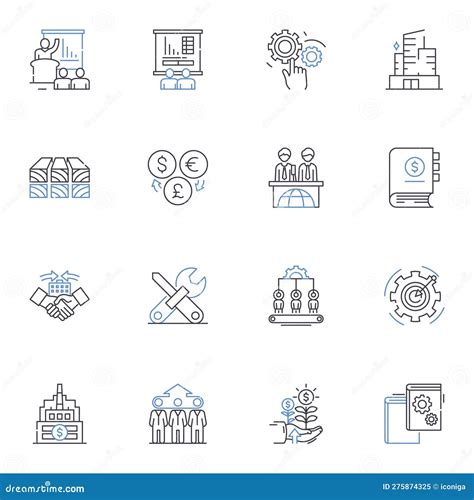 Consumer Service Line Icons Collection Satisfaction Assistance