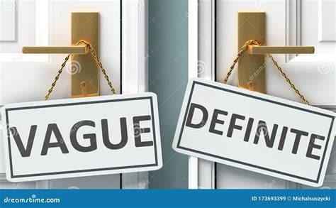 Vague Or Definite As A Choice In Life Pictured As Words Vague