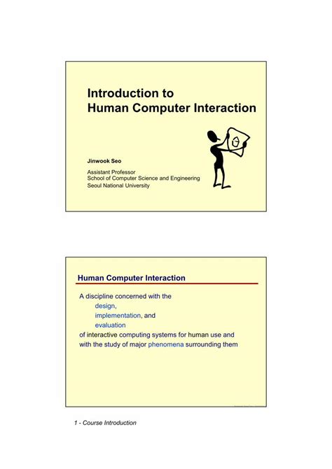 Pdf Introduction To Human Computer Interaction Cglabsnuackr