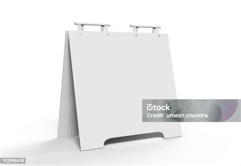 모의 디자인 및 프레 젠 테이 션에 대 한 Crezon 또는 Pvc 프레임 샌드위치 보드 화이트 빈 3 차원 그림을 렌더링합니다 A형 입간판에 대한 스톡 사진 및 기타