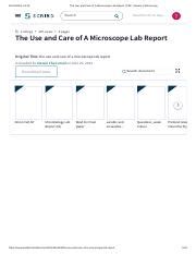 The Use And Care Of A Microscope Lab Report PDF Atomic Microscopy Pdf The Use