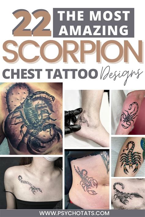 22 Scorpion Chest Tattoo Designs Psycho Tats