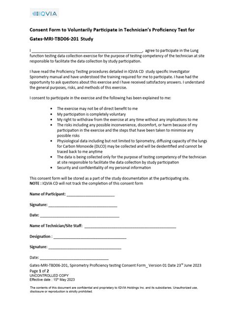 Informed Consent Form Profeciency Testing For Spirometry Final 003 004docx Pdf Informed