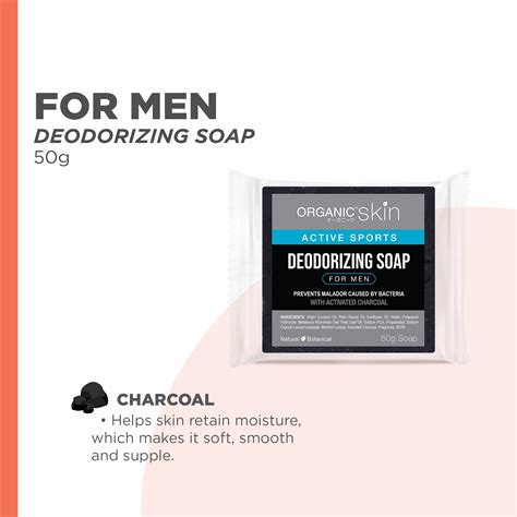 Organic Skin Japan Deodorizing Soap For Men 50g With Activated Charcoa