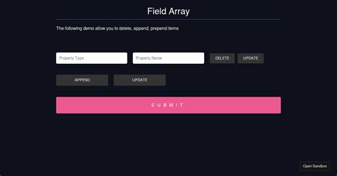 Update Nested Field Array With Update Codesandbox