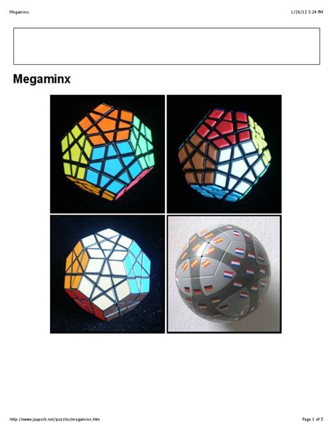 Megaminx Tutorial Pdf Recreational Mathematics Logic Puzzles
