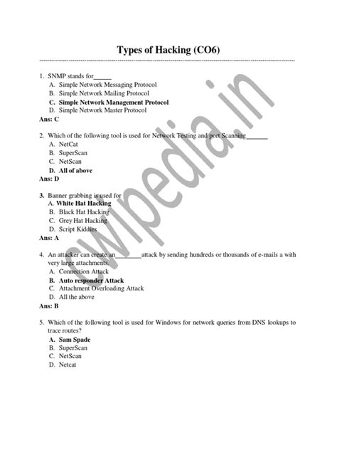 An Introduction To Common Hacking Tools And Techniques For Network Testing And Security Auditing