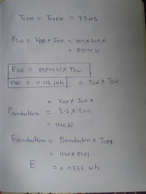 Solved The Switching Waveforms Of An Igbt Are Shown Below Assume The Course Hero