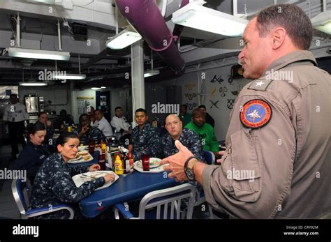 Rear Adm Michael C Manazir Commander Of Carrier Strike Group Csg 8 Speaks To The First