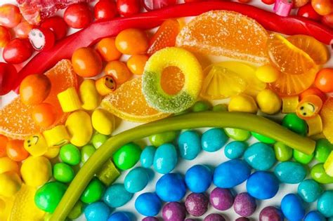 Colorful Long Round Candy Orange Candy Jigsaw Puzzle