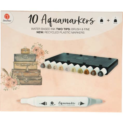 Décotime 10 Aquamarkers Chestnut Brown 3004842 Paperpadsnl