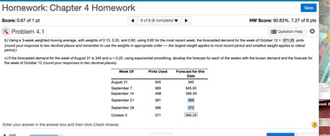 Solved Homework Chapter 4 Homework Save Score 0 67 Of 1 Pt