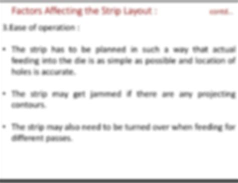 Solution Factors Affecting Strip Layout Studypool
