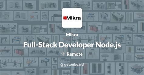 Full Stack Developer Nodejs At Mikra Remote Work From Home Get