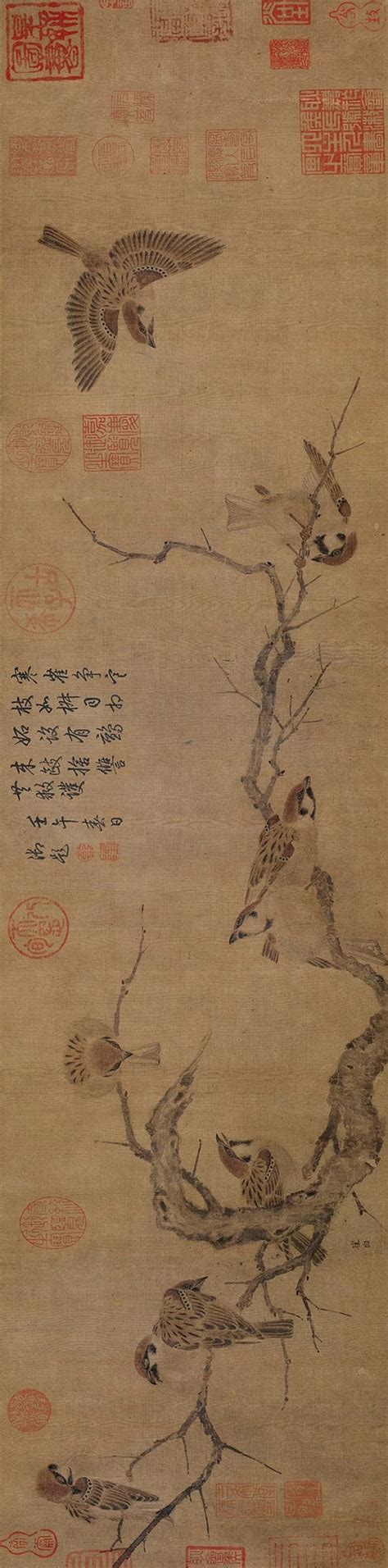 寒雀图崔白
