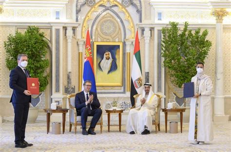 Uae President Serbian President Witness Announcement Of Uae Serbia