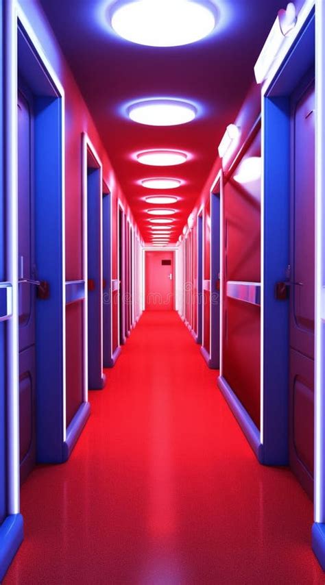 Interiorofahotelcorridorwithdoors16955226540021 Stock