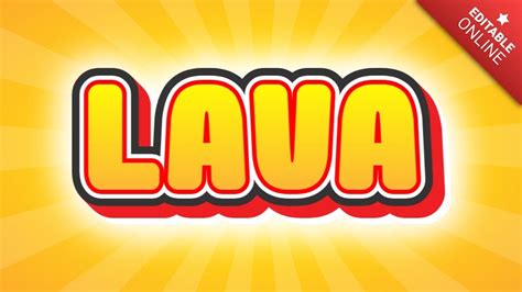 Lava 3d 2024 Yellow Text Effect Generator