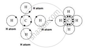 Explain The Bonding In Methane Molecule Using Electron Dot Structure Chemistry Shaalaa
