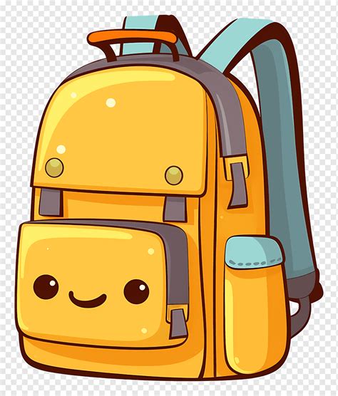 حقيبة ظهر صفراء لطيفة على شكل رسوم كرتونية Png