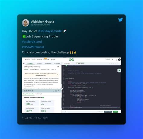Abhishek Gupta On Linkedin 365daysofcode Scalerdiscord Dsawithkunal
