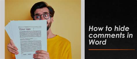 How To Hide Comments In Word TechStory