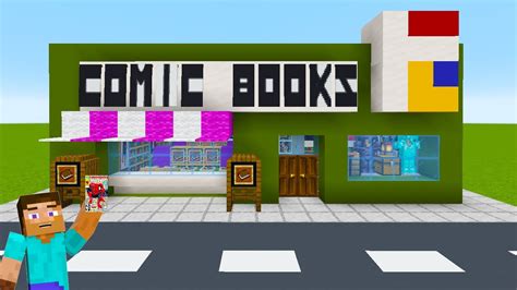 Minecraft Tutorial How To Make A Comic Book Store 2021 City Build
